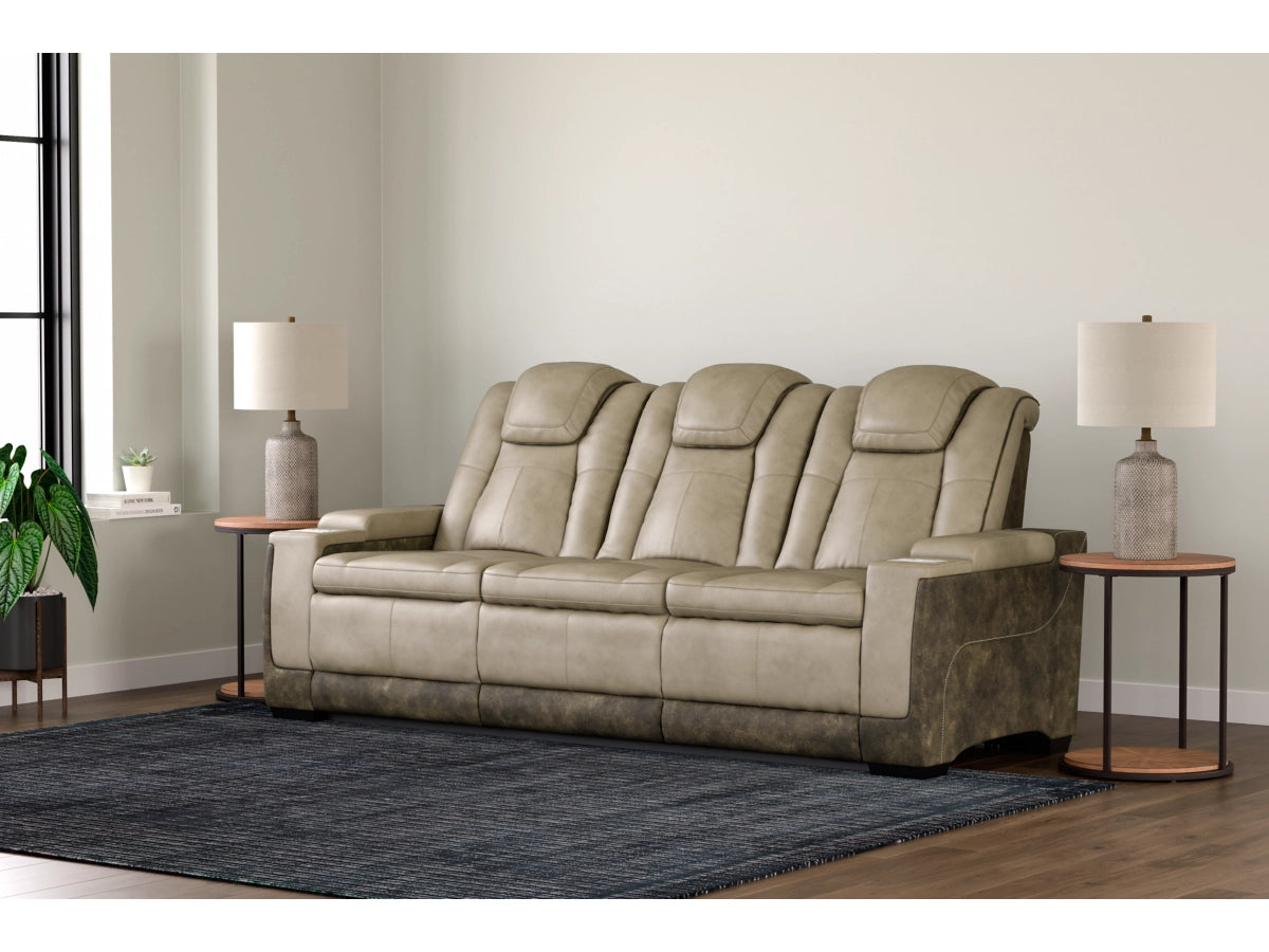 Next-Gen DuraPella Performance Fabric Dual Power Reclining Sofa | Sand ...