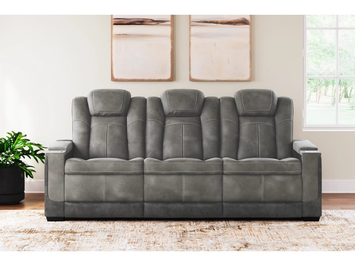 Next-Gen DuraPella Performance Fabric Dual Power Reclining Sofa | Slat ...